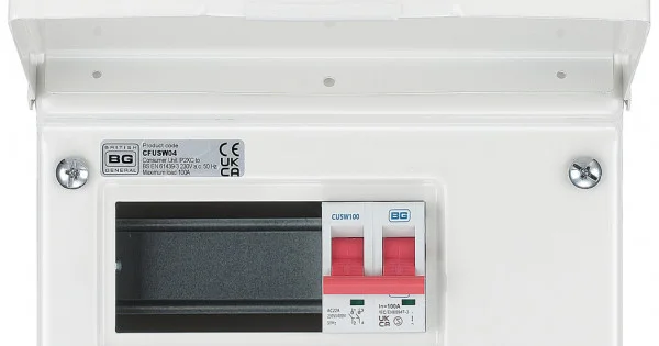 BG 4 Way Metal Main Switch Consumer Unit