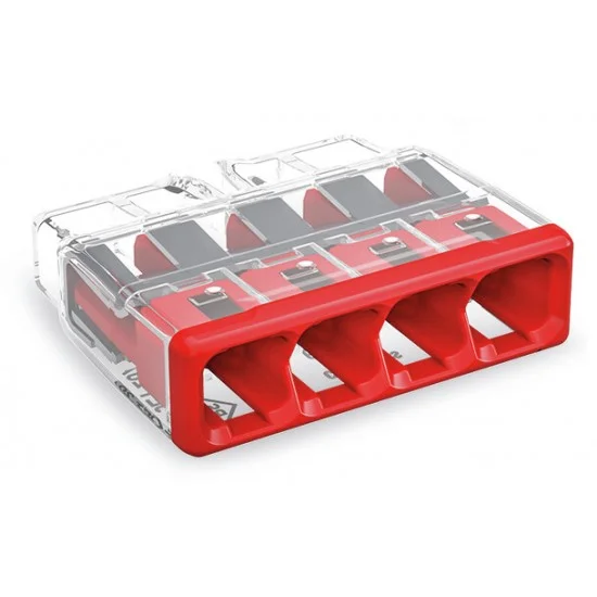 Wago Push Connector 4mm 4 Way Each