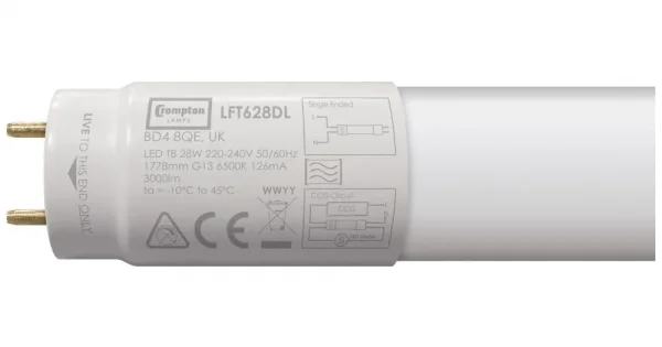 Crompton LED Tube T8 1800mm (6ft) 28w DL