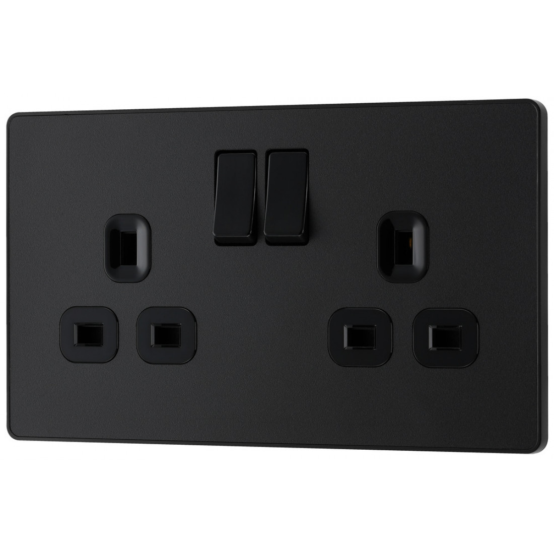 BG Evolve 2G Switched Socket Matt Black