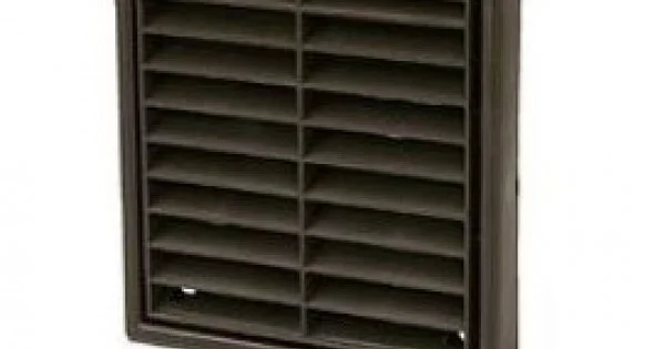 100mm External Fan Grille-Round Spigot (Fixed) Brown