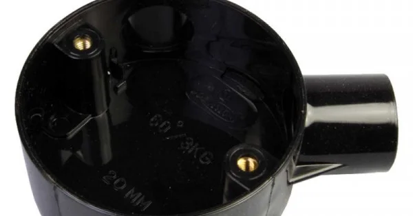 PVC 20mm Angle Box Black