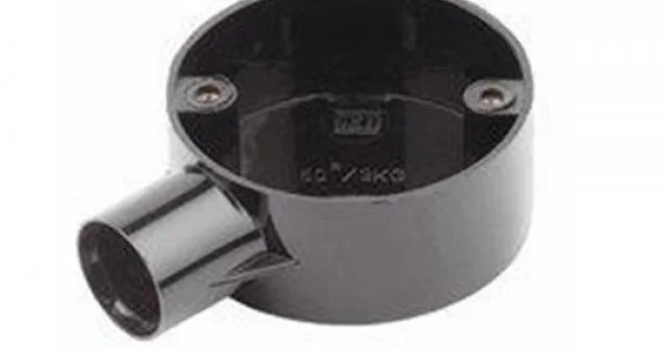 PVC 20mm End/Terminal Box Black